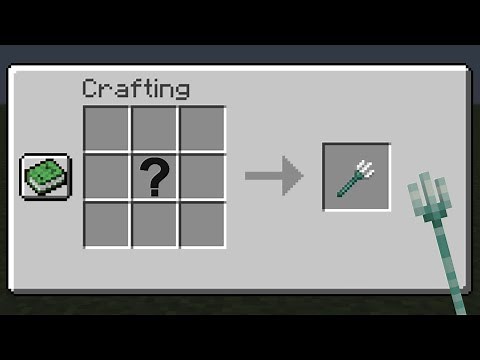 How to craft a TRIDENT in Minecraft