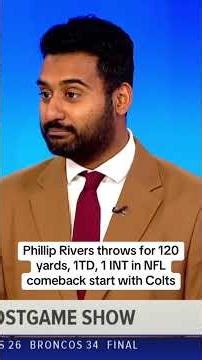 Phillip Rivers' performance in his comeback NFL start with Colts