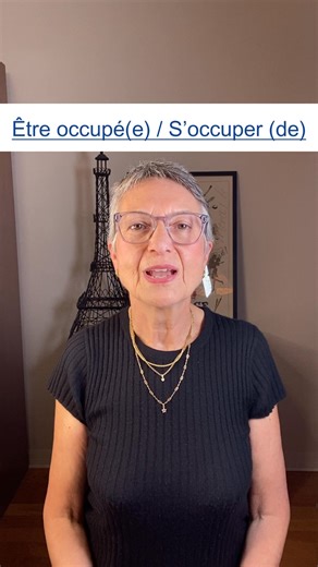 The difference between "Être occupé" (be busy) & "S'occuper de" (take care of) in French! 🇫🇷 If you want more help with your French, book a 1-on-1 trial lesson online with me! 🗣️ 🇫🇷 Link in the comments! ⬇️ | Speak like a Parisian
