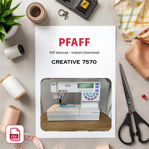 Pfaff Creative 7570 Threading Guide PDF | Bobbin Setup, Upper Threading & Sewing Help - Etsy
