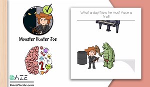 Brain Test 2 Monster Hunter Joe Level 17 What a day Answer