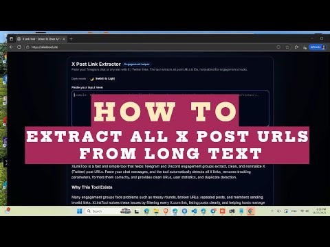 How to extract all X post URLs from long text in seconds? SUPER EASY
