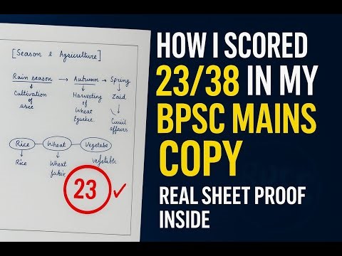 How I Scored 23/38 in BPSC Mains | Real Copy Proof + Strategy Explained