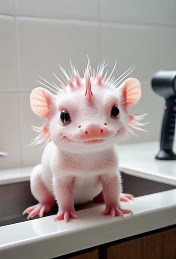 The Cutest Smiling Axolotl Ever! 😍