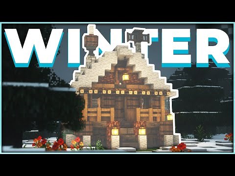 Cozy Winter Cabin Minecraft Tutorial | Easy Survival Winter House Cottage