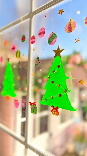 11K views · 702 reactions | Christmas window stickers art craft ❤️...