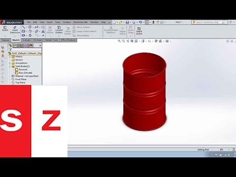 Solidworks 55 Gallon Drum Tutorial