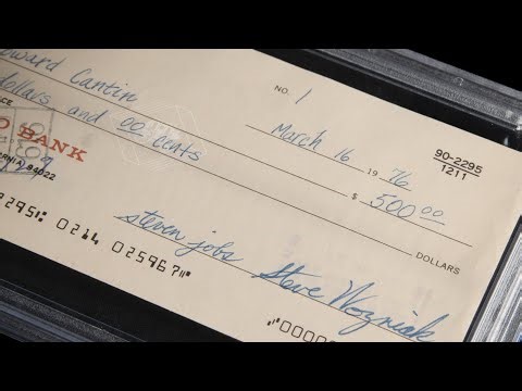 Apple Computer Check No. 1 (1976) — Signed by Jobs & Wozniak | RR Auction