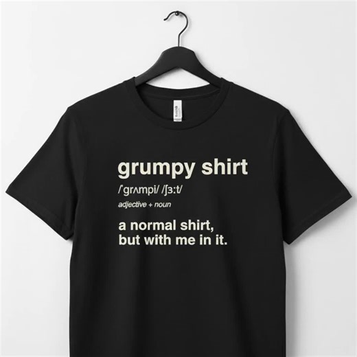 Funny Grumpy Shirt: Sarcastic Definition Graphic Tee