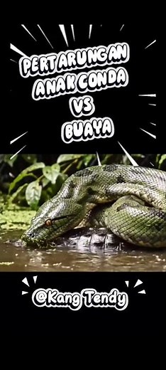Pertarungan anak conda vs buaya 🐍🐊