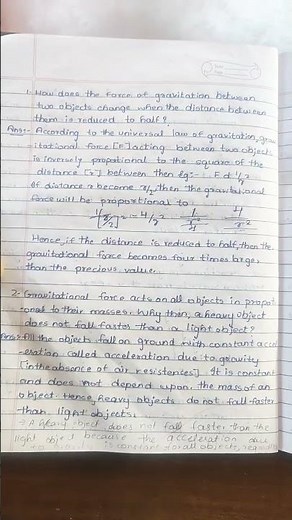 Science class 9th # Gravitation chapter notes