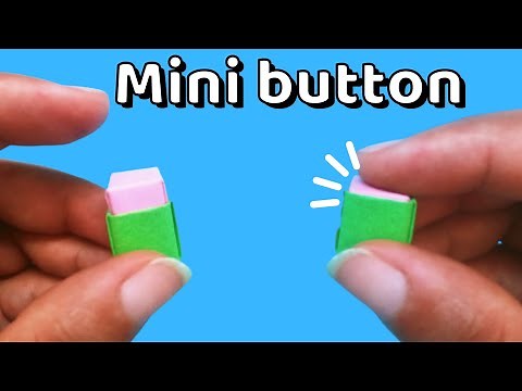 [THE SMALLEST ORIGAMI BUTTON] | how to make origami mini button | paper toys