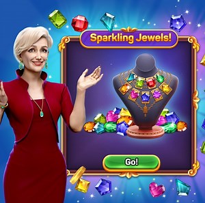 5.1K views · 554 reactions | The biggest jewelry show is about to start, and Gloria needs help with her necklace collection! Will you lend her a hand?  All you need to do is: ♦️Play solitaire levels and open Code Lock Boxes containing jewels ✨ ♠️ Merge identical jewels to increase their level  ♥️Decorate necklaces and get rewards! | Solitaire Cruise | Facebook