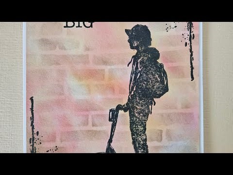 Create a brick wall effect background #papercraft #tutorial #cardmaking