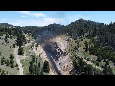 BNSF/MRL smoke show! Mullan Pass Tunnel at Blossburg crossing continental divide.
