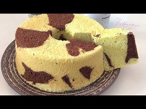 Pandan Marble Chiffon Cake | 香兰大理石戚风蛋糕