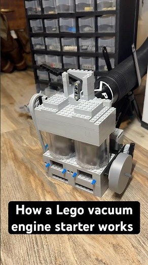 How a Lego vacuum engine starter works.￼