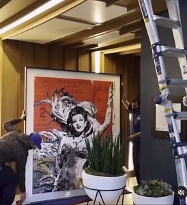 1.6K views · 175 reactions | Unveiling of my BERYL WALLACE collage at the glamorous new @wallaceonsunset, available now as a print at derekgores.com and 25% off using code ARTISLOVE25. Link in bio. . #hollywood #glamour #oldhollywood #berylwallace #themostbeautifulgirlsintheworld #collageartist #orange #orangedecor | Derek Gores: artist | Facebook