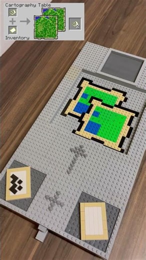 Duplicating Minecraft Map BUT Lego! | Cartography Table