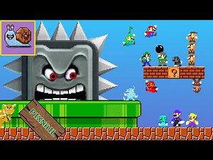 Super Mario's Mega Thwomp Escape - Mario Note and his allies | Animation