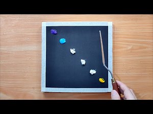 Acrylic Painting / Black Canvass / Memories of Bali / Romantic Sunset