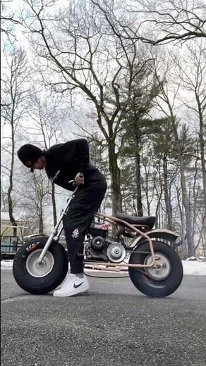 Rev up your weekend! Check out this smokin’ burnout on this custom Coleman minibike! 🔥