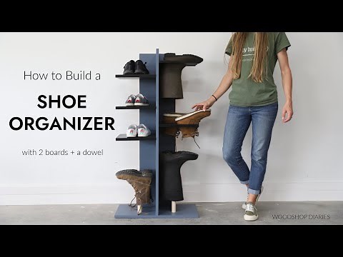 How to Build a Shoe Organizer with 2 Boards + 1 Dowel