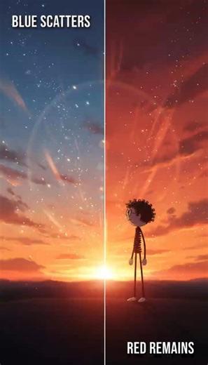 Why is the Sunset Red 🌇🧪 #shorts #viralshorts #kri