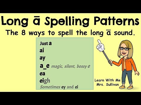 Long ā Spelling Patterns: All 8 ways to make the long ā sound