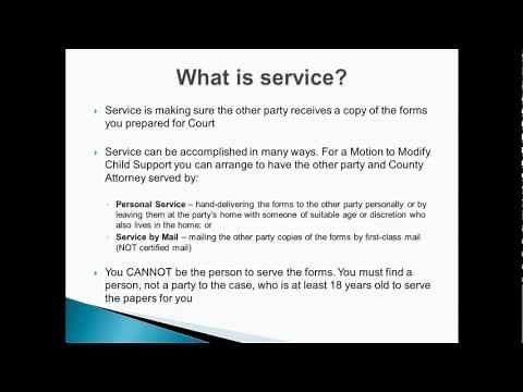 Chapter 4 - Service and Affidavit of Service