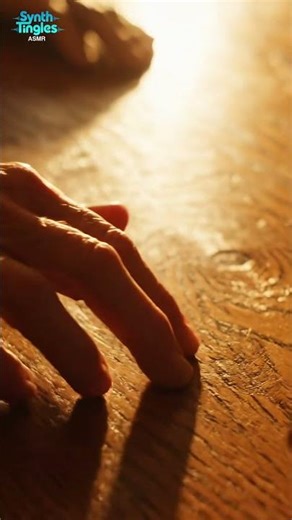 Girl Tapping Fingers on Wooden Table | Satisfying Tapping Sounds