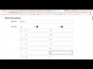 Using Delta Math's Statistics Calculator to Run a Linear Regression