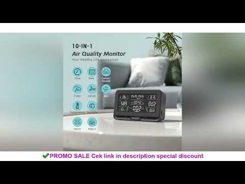 INKBIRD Smart Air Quality Monitor 10-In-1 Wireless CO2 Detector Temp Humidity AQI HCHO TVOC PM2.5 PM