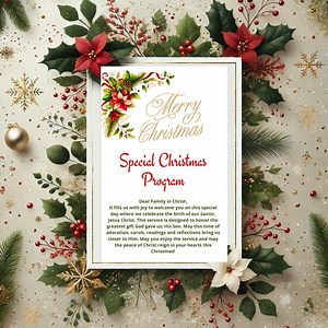 Editable Christmas Bulletin Program Template | Christmas PDF | Customizable Holiday Program | Festive Event Order - Etsy