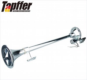 [Hot Item] 12V Loud 145dB Single Chrome Plated Train Air Horn with Weather Protection Cover for Mounting on Emergency Vehicle