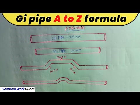 Gi pipe A to Z formula || Piping formula || gi pipe fitting electric uae || gi conduit installation