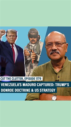 ThePrint on Instagram: "Venezuela's Maduro captured, 7 countries bombed in 12 months— What is ‘President of Peace' Trump's Donroe Doctrine & US goals in the Western Hemisphere. Watch #CutTheClutter episode 1779 by @shekharguptaofficial Link in bio. #Venezuela #Trump #Maduro #US #Latinamerican"