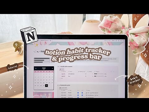 2023 NOTION TUTORIAL💡💻 notion habit tracker with progress bars (+ free template)