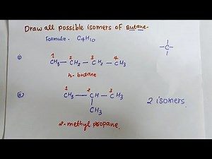 Draw all possible isomers of butane l butane isomers class 10th l