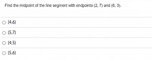 Find the midpoint of the line segment with endpoints (2, 7) and... | Filo