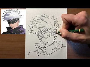 How to Draw Gojo Satoru Step by Step | Jujutsu Kaisen | Anime Tutorial