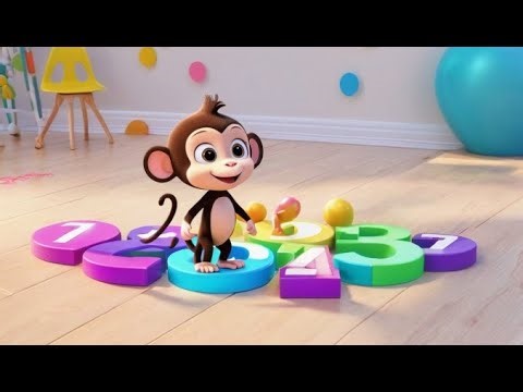 Five Little Monkeys Jump and Count | Fun Counting Song for Kids | Learn Numbers