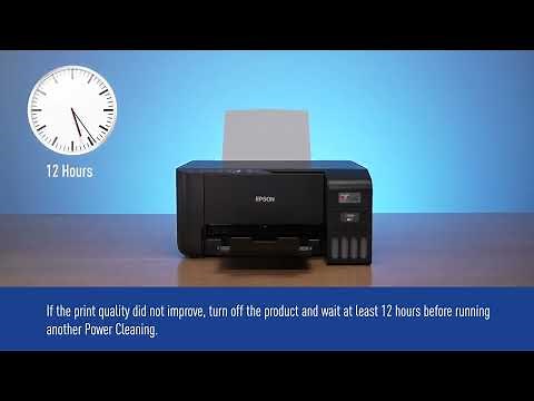 How to perform Power Cleaning on Epson EcoTank printer without LCD panel Epson L1210,L1250,L3210