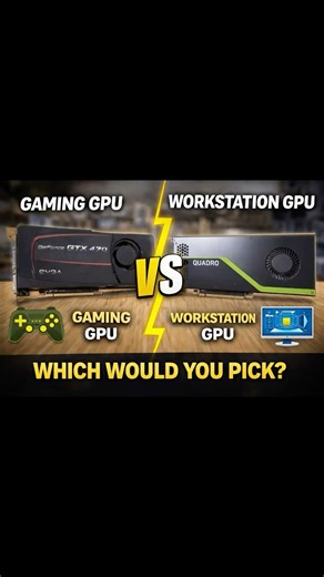 Gaming GPU vs Workstation GPU – Same Look, Different Job #tricks #gaming #graphics #windows