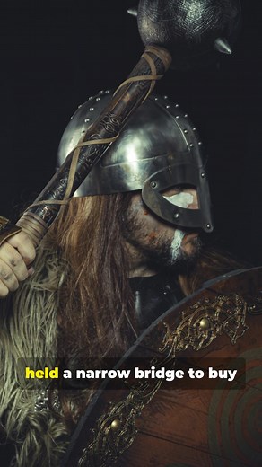 Would you stand alone on a bridge against an entire army? ⚔️ #BattleStory #Vikings #TodayILearned | Today I Learned