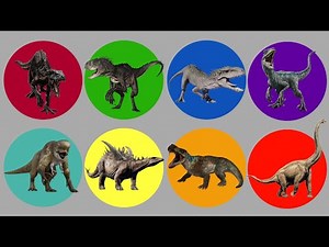 Jurassic World Rebirth Scorpios Rex, Distortus Rex, Velociraptor, Gigantspinosaurus, Inostrancevia
