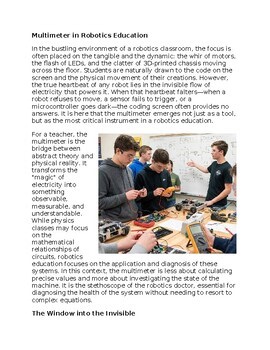 Multimeter in Robotics Education - Reading Passage and x 10 Questions