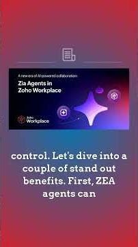 A new era of AI-powered collaboration: Zia Agents in Zoho Workplace