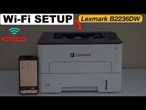 Lexmark B2236DW WiFi Setup, Connect To Router Using Display Panel, Add in iPhone !