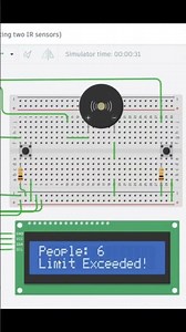 People Counter System with Arduino! 🚶‍♂️🔁🚪 #arduino #arduinoproject